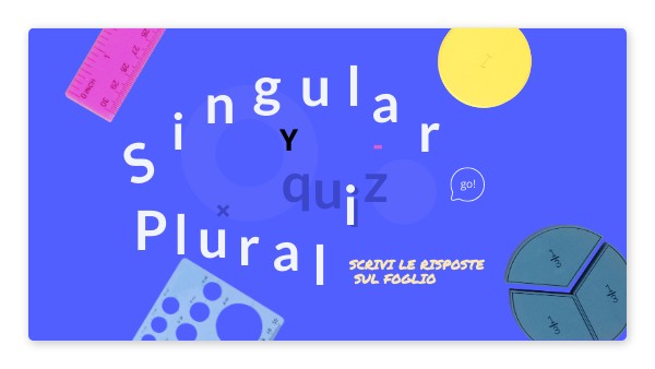 Singular y plural | Genially