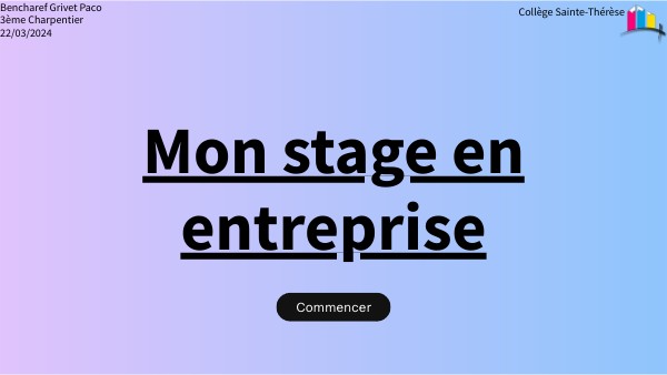 Orale de stage 2024 | Genially