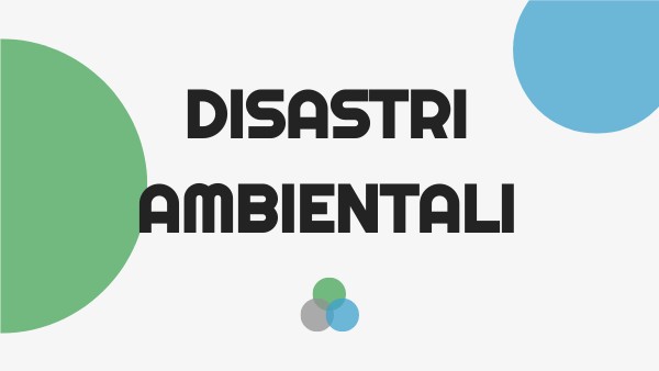 DISASTRI AMBIENTALI