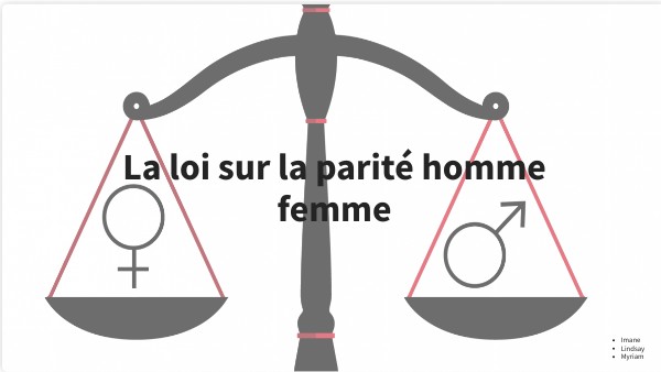 Loi sur la parité homme femme