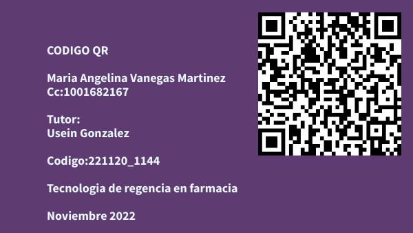 CODIGO QR MARIA VANEGAS MARTINEZ | Genially