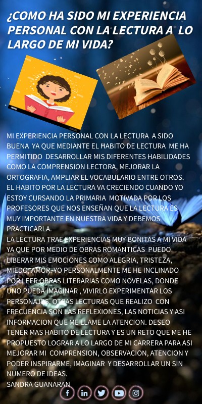 MI EXPERIENCIA CON LA LECTURA A LO LARGO DE MI VIDA | Genially
