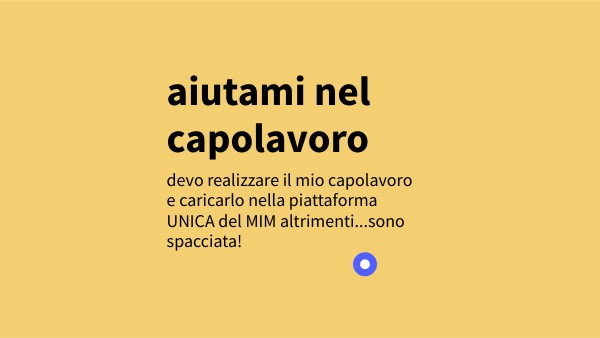 Il mio capolavoro | Genially