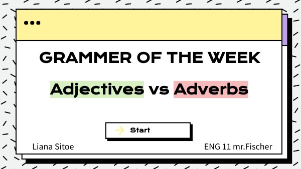 grammar of the week