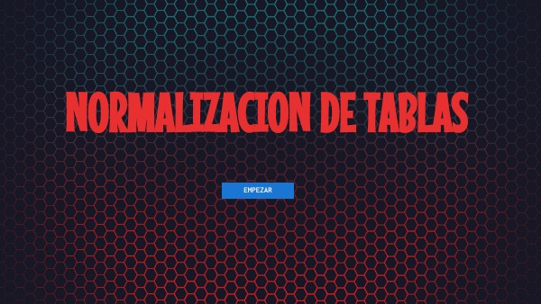normalizacion de tablas | Genially