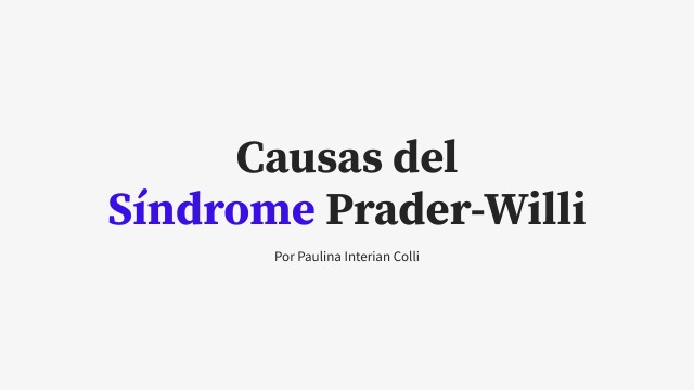 Sindrome Prader-Willi