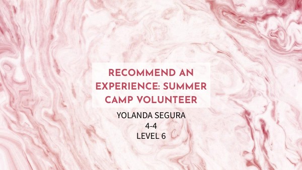 summer camp volunteer | Genially