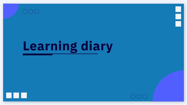 Leraning diary | Genially