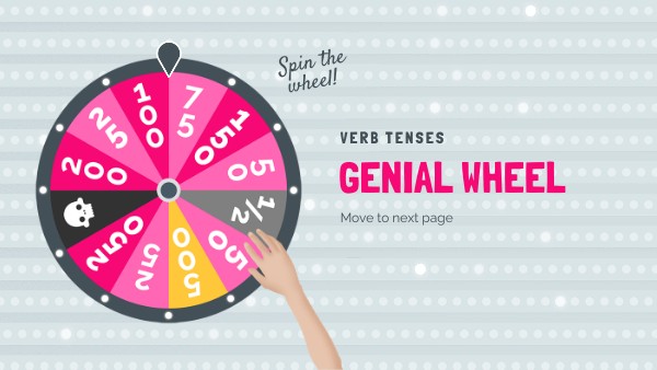 Verb tenses WHEEL QUIZ | Genially
