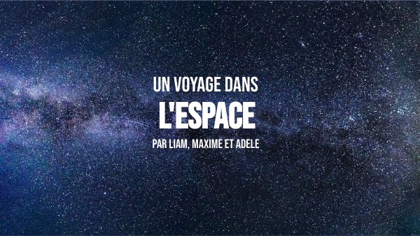Projet de science - L'espace