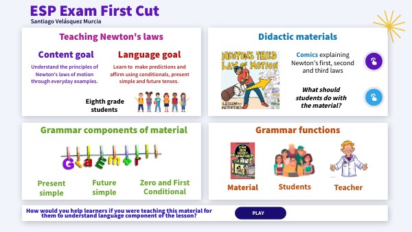 ESP Exam First Cut | Genially