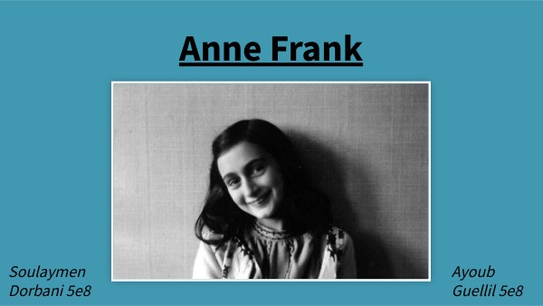 Exposé Anne Frank | Genially