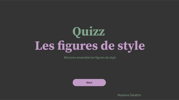 Quizz figures de style