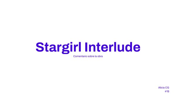Stargirl Interlude | Genially