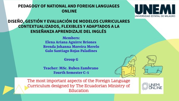 The Foreign Language Curriculum | Genially