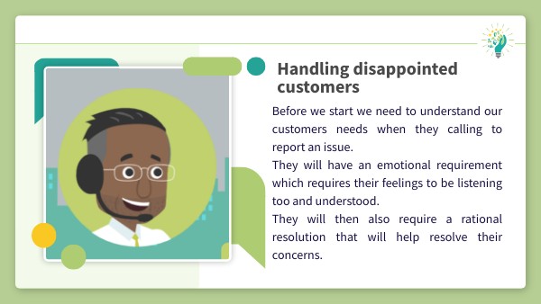 Handling disappointed customer 1 | Genially