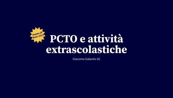 PCTO GALANTIS