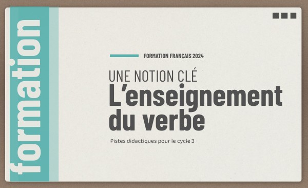 le verbe cycle 3 | Genially