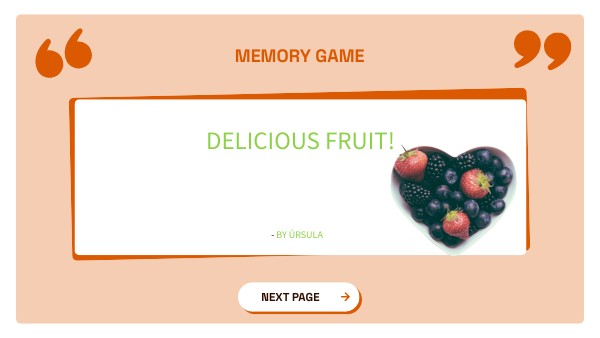 FLASHCARD MICROLEARNING fruit