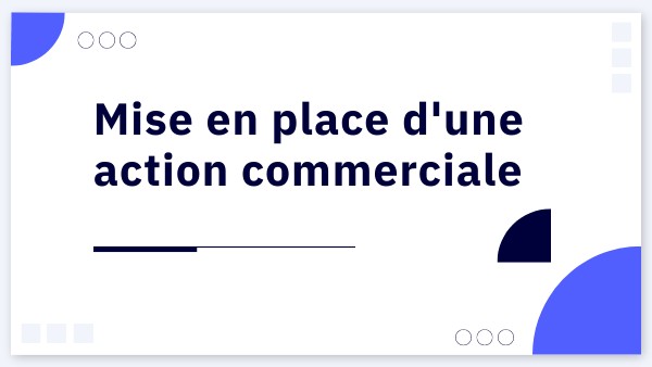 Mise en place d'une action commerciale | Genially