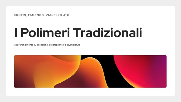I Polimeri Tradizionali