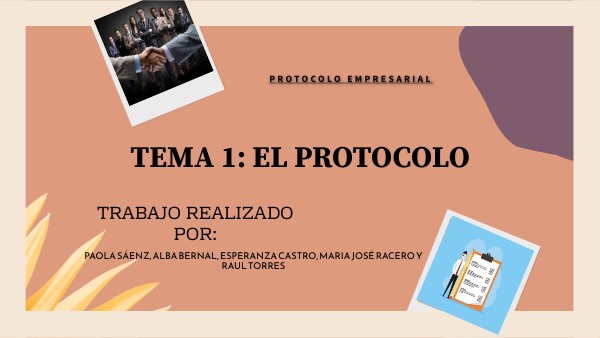 PRESENTACIÓN TEMA 1 PROTOCOLO