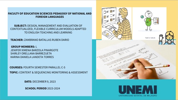 CONTENT & SEQUENCING MONITORING & ASSESSMENT | Genially