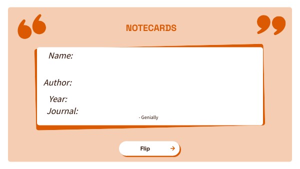Microlearning flashcard