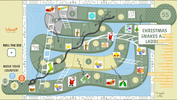 CHRISTMAS SNAKES AND LADDERS