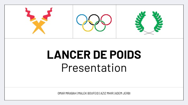 LANCER DE POIDS PRESENTATION | Genially