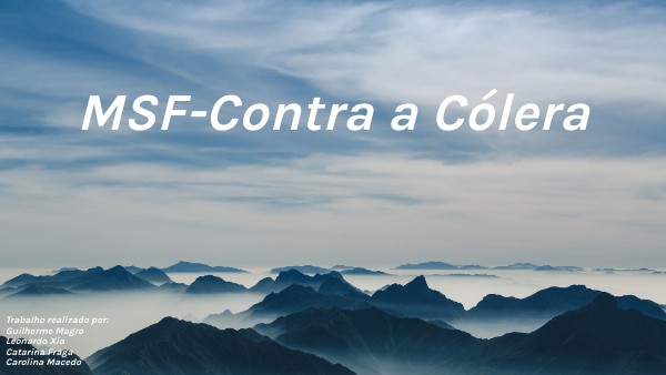 MSF-Contra a Cólera | Genially