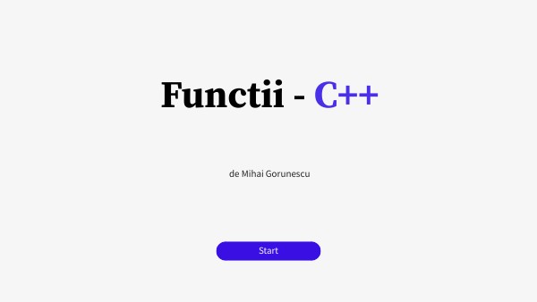 Functii in C++ | Genially