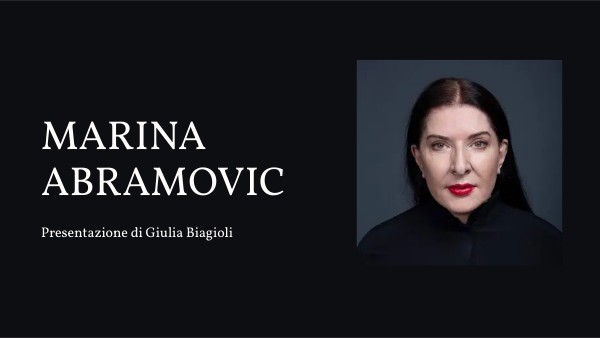 Marina Abramovic - Giulia Biagioli 5BS