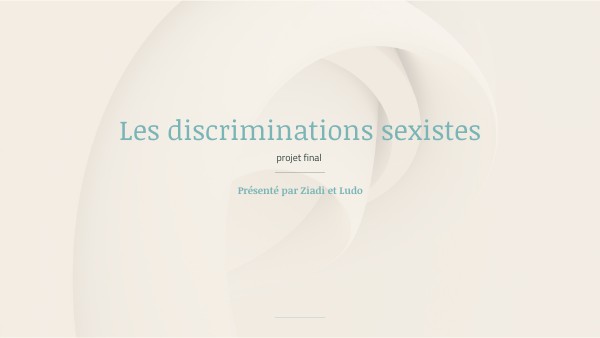 Diapo Discrimination sexiste | Genially