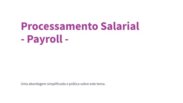 M3 - 3 Passos do Payroll