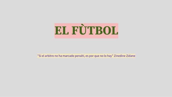 EL FÚTBOL | Genially