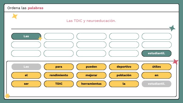 ORDENA LAS PALABRAS EDU