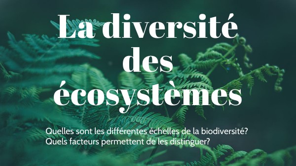 écosystème svt | Genially