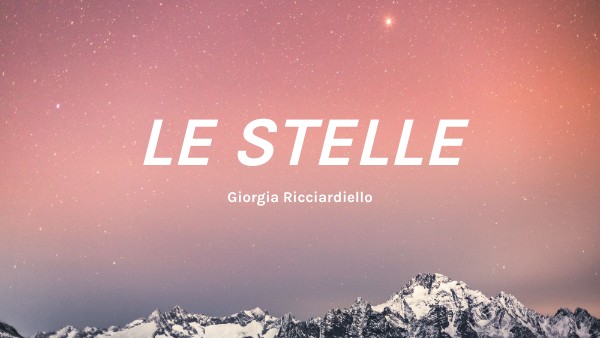 LE STELLE (Esame orale)