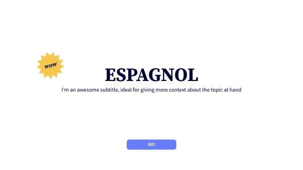 Présentation Espagnol Genially