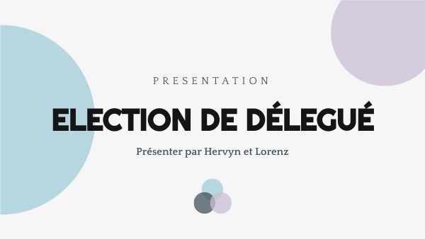 Presentation de délégué