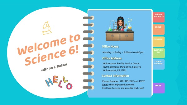 Welcome to Science 6! | Genially