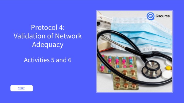 Protocol 4: Validation of Network Adequacy Activities 5 and 6
