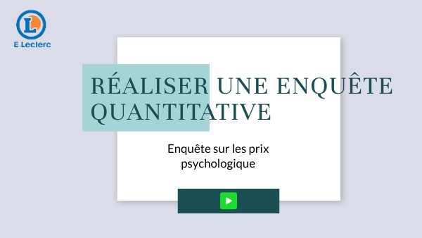 Réaliser une enquête quantitative
