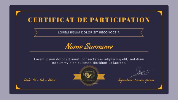 EDUCATION CERTIFICATE | Genially