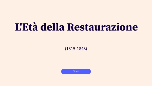 presentazione restaurazione Jacopo Turano | Genially