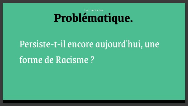 Racisme | Genially