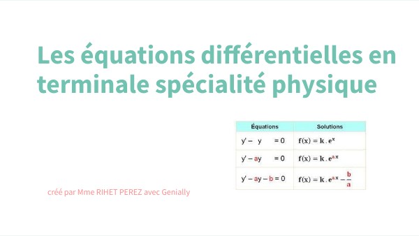 Equa diff phys | Genially