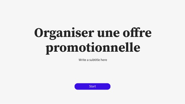 OFFRE PROMOTIONNELLE | Genially
