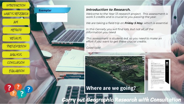 Year 13 Research Project | Genially